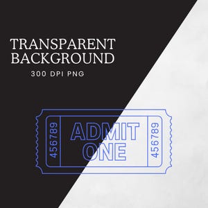 Admit One PNG, Admit One Ticket SVG, Entrance Ticket Clipart, Admission ...