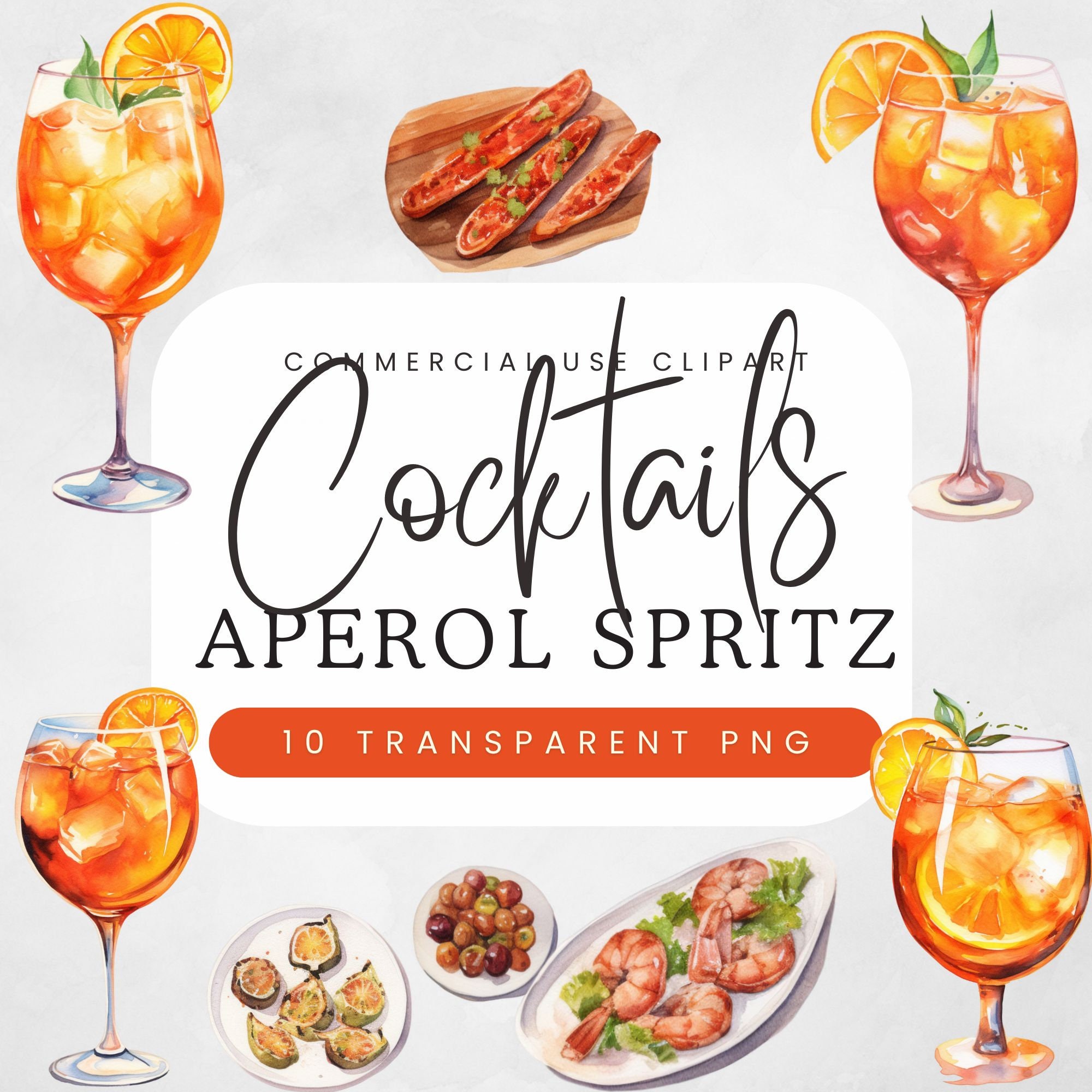 Aperol Spritz Clipart Signature Drink PNG Old Fashioned Commercial Use ...