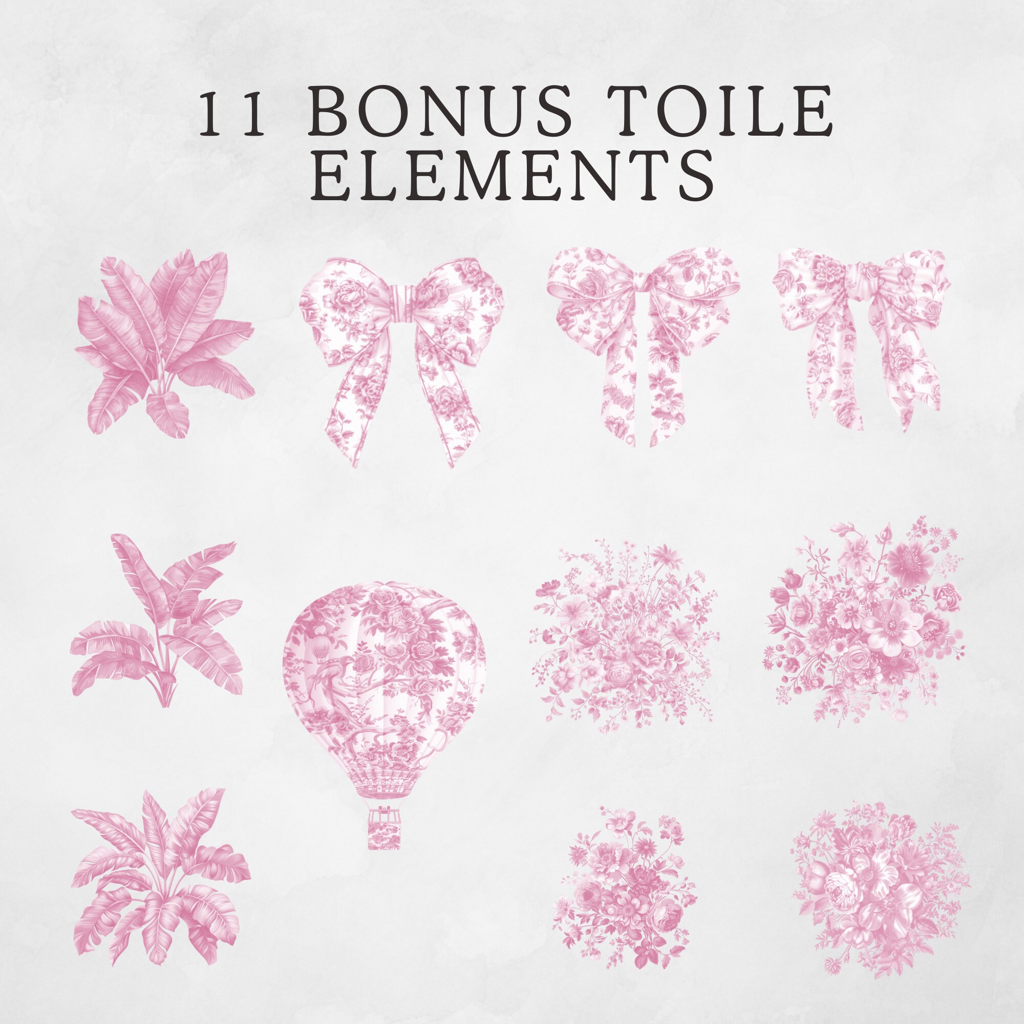 Toile Safari Baby Shower Pastel Pink | French Toile De Juoy ...