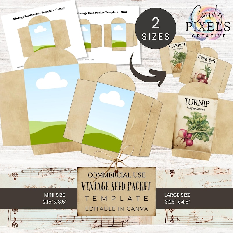 Grow a Garden Seed Papercraft - Etsy