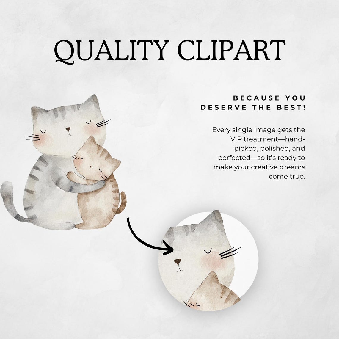 Mom and Baby Animal Clipart, Cute Mothers Day Clip Art, Watercolor ...