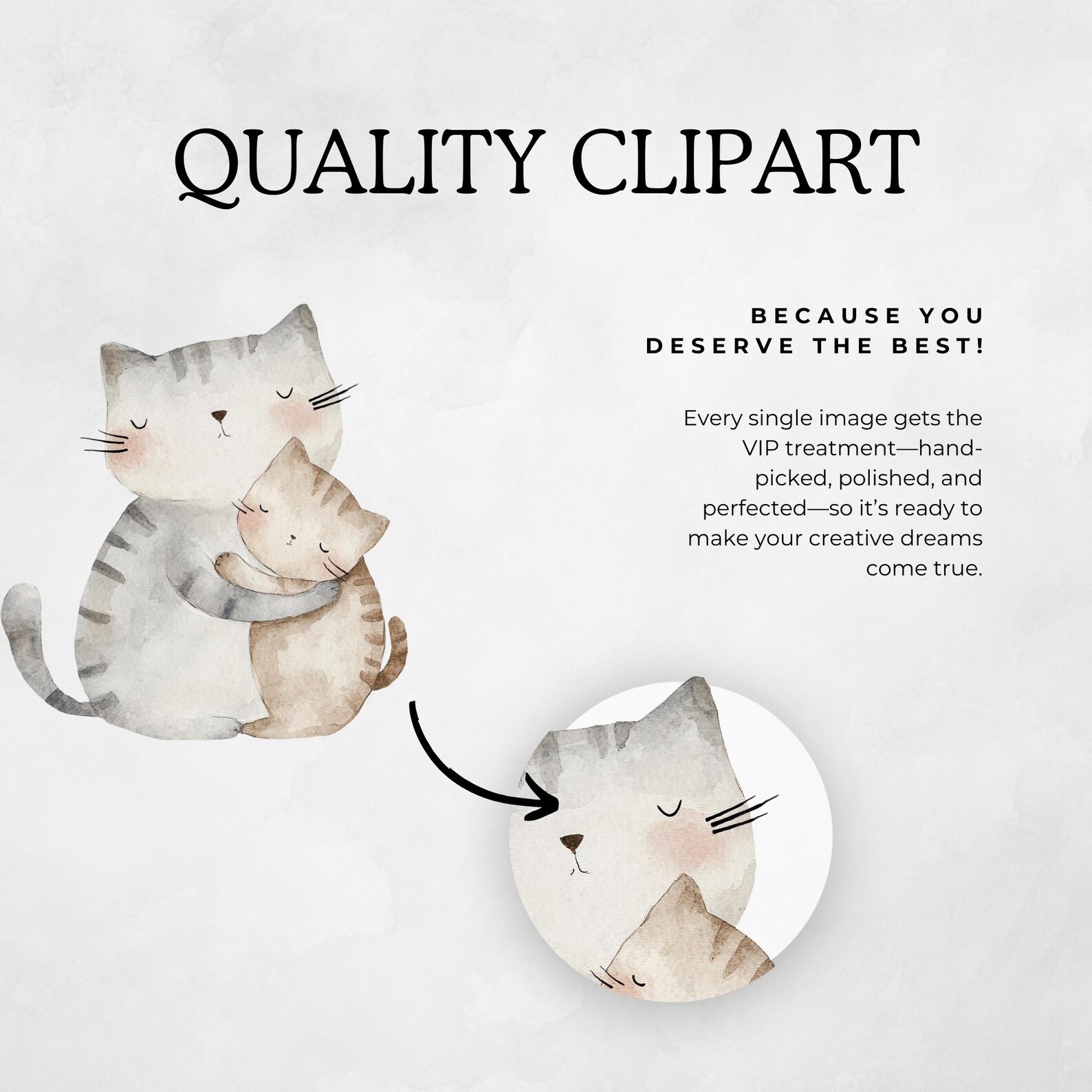 Mom and Baby Animal Clipart, Cute Mothers Day Clip Art, Watercolor ...