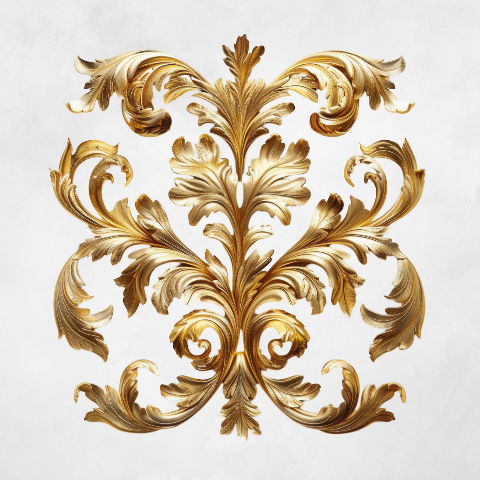 Gold Filigree Clipart | Gold Leaf Botanical Flourishes | Digital ...