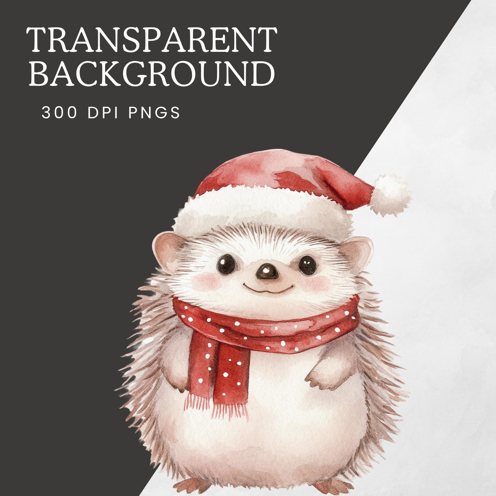 Watercolor Cute Christmas Woodland Animals Clipart Download, Holiday ...