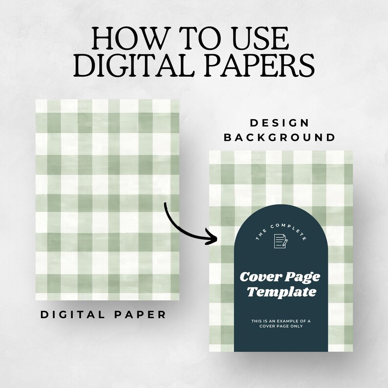 Sage Green Gingham Pattern Digital Paper, Plaid Background Texture ...