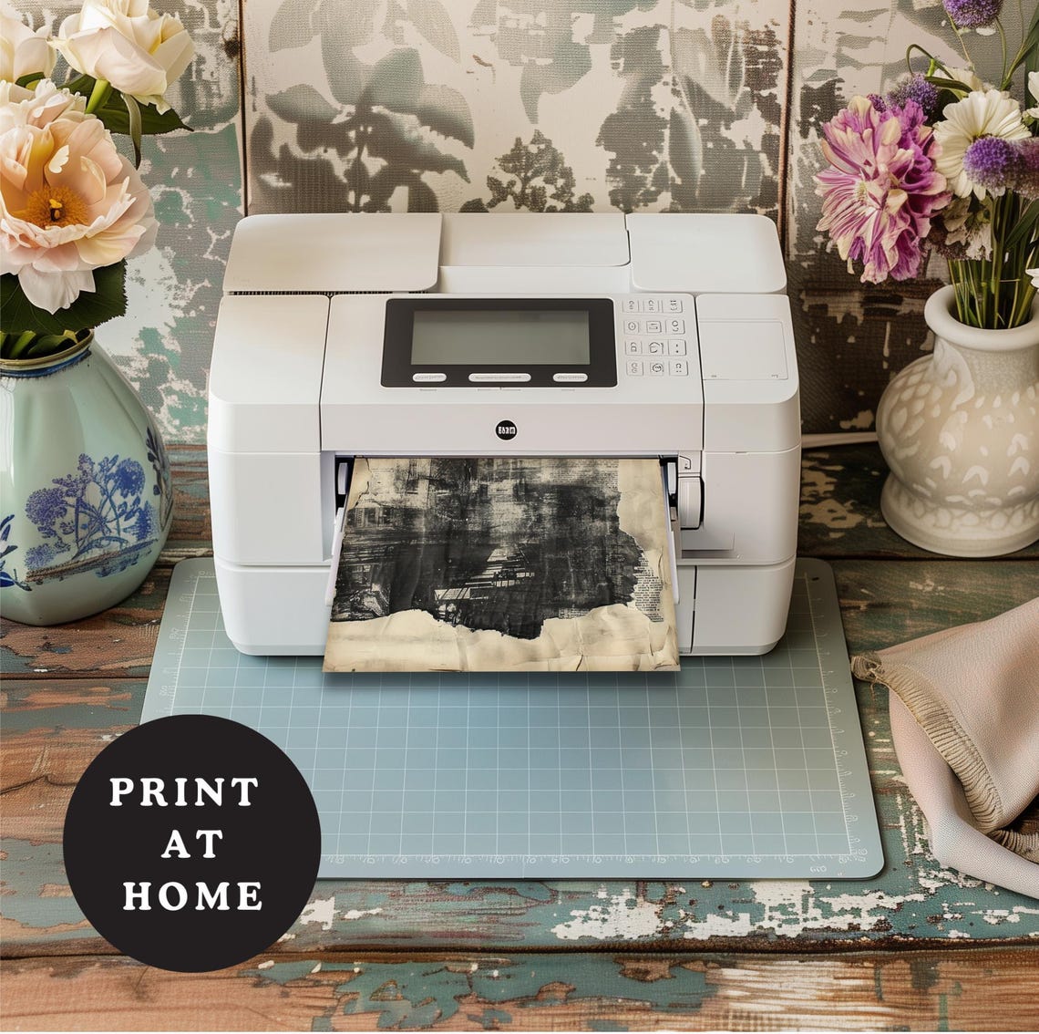 Filler Pages for Junk Journal, Black & White Collage Papers, 10 Digital ...