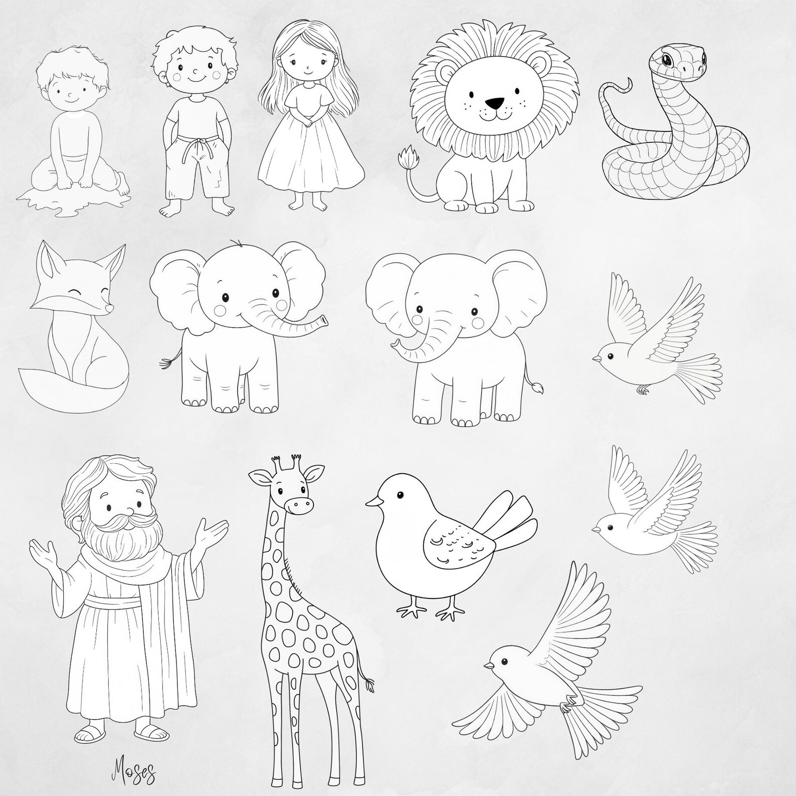 Black & White Bible Clipart, Creation of Adam PNG, Old Testament Bible ...