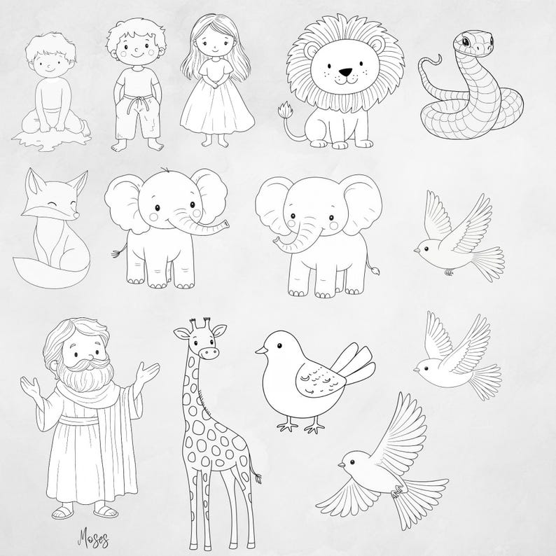 Black & White Bible Clipart, Creation of Adam PNG, Old Testament Bible ...