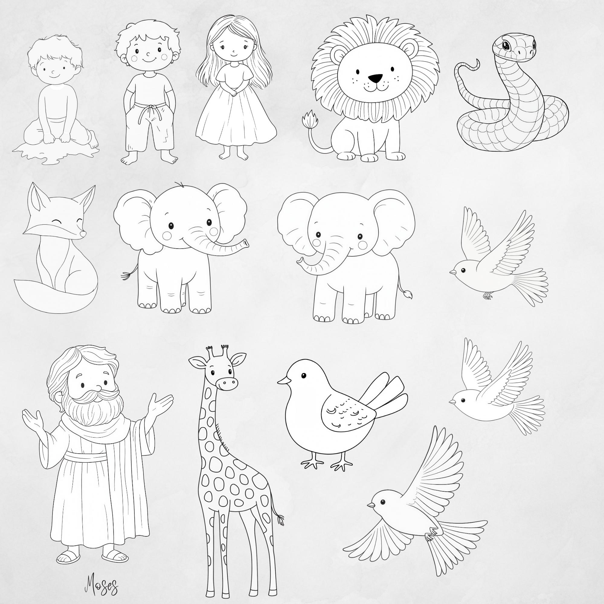 Black & White Bible Clipart, Creation of Adam PNG, Old Testament Bible ...