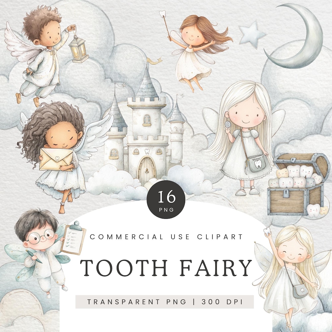 Tooth Fairy Clipart, Tooth Fairy Clip Art, Watercolor Fairy PNG, Fairy ...