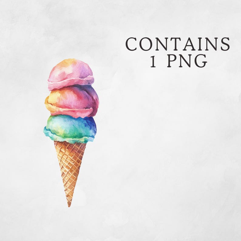 Ice Cream Cone Clipart, Three Scoops of Fun Clip Art, Ice Cream in a ...