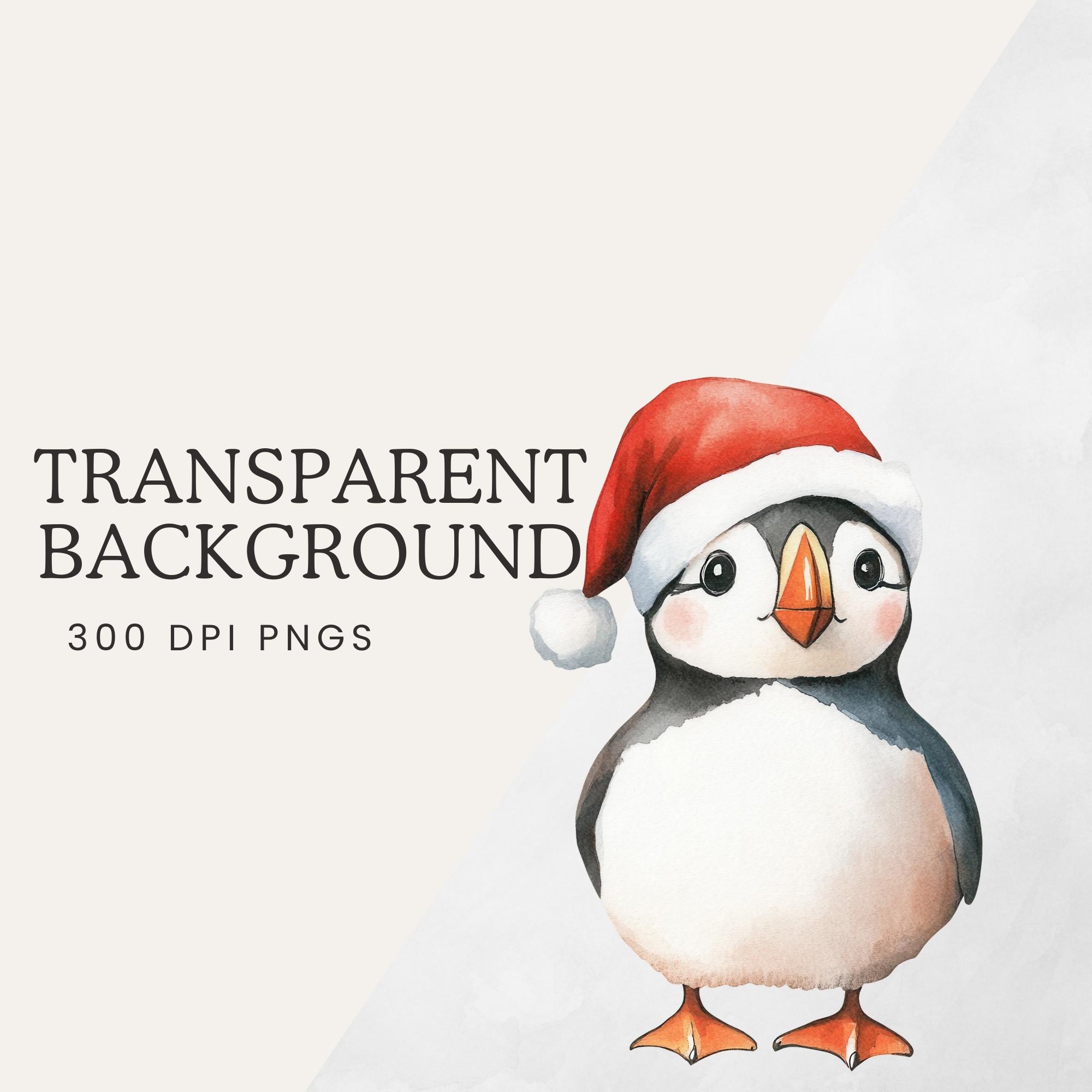 Arctic Animals Watercolor Clipart, Christmas Polar Bears PNG, Penguin ...