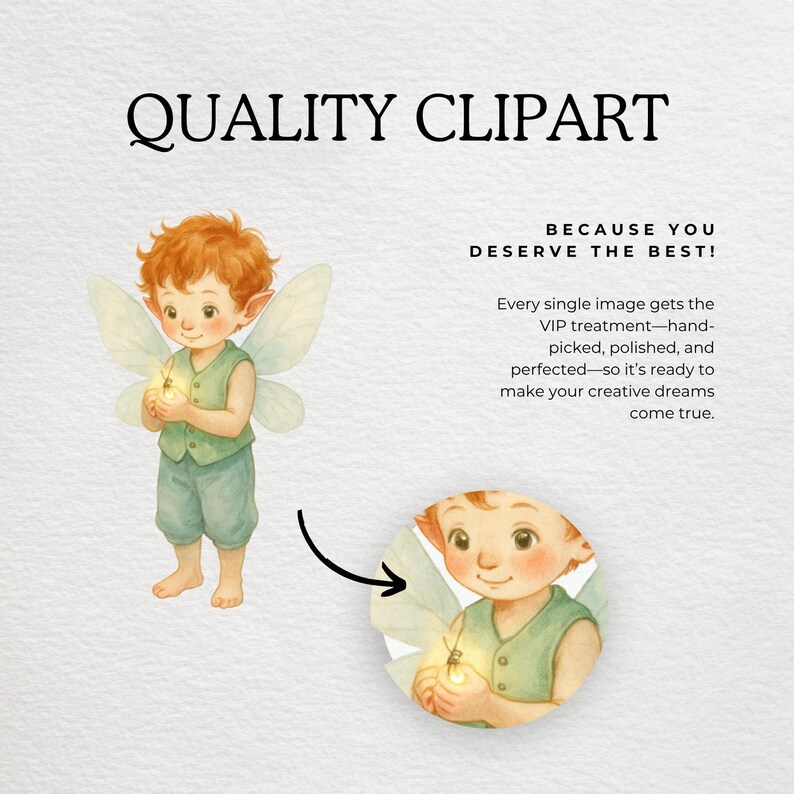 Boy Fairy Clipart, Cheeky Little Fairy Clip Art, Fantasy Graphics ...