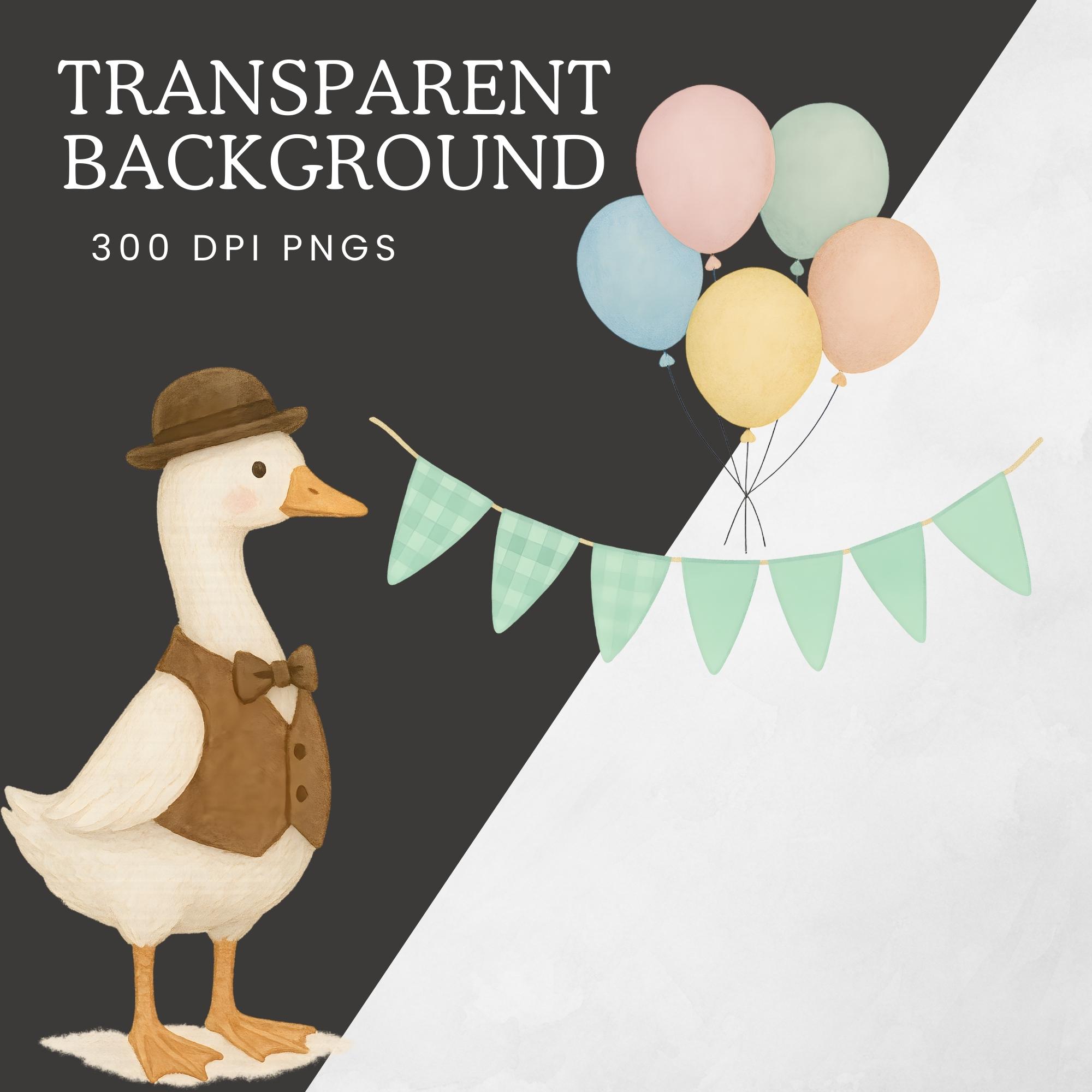 Goose Clipart Set, Cute Geese Clip Art, Farmhouse Animals PNG, Farm ...