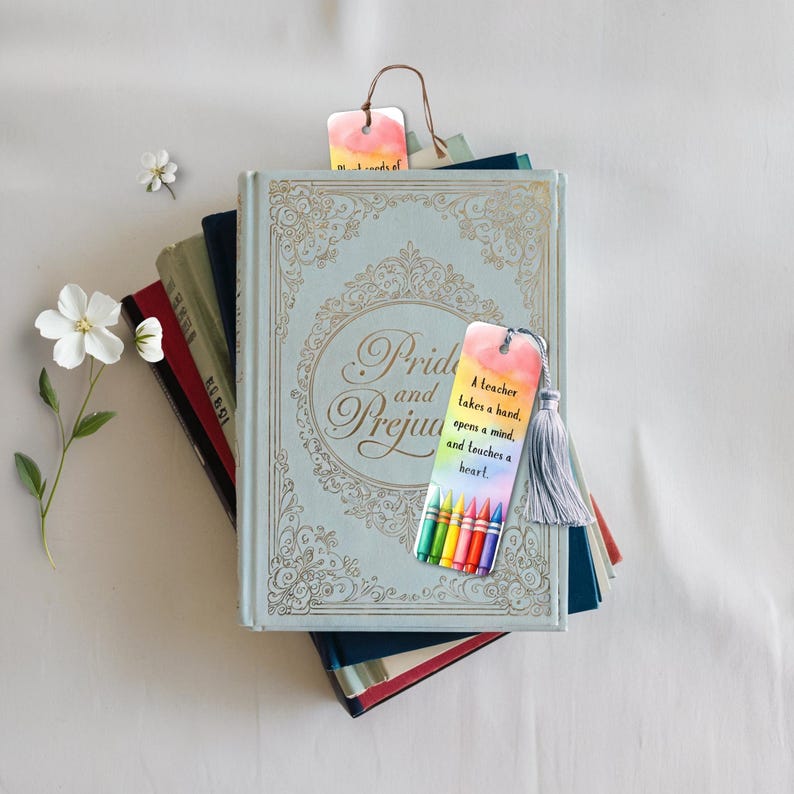 Printable Bookmarks for Teachers, Rainbow Teaching Quote Bookmarks ...