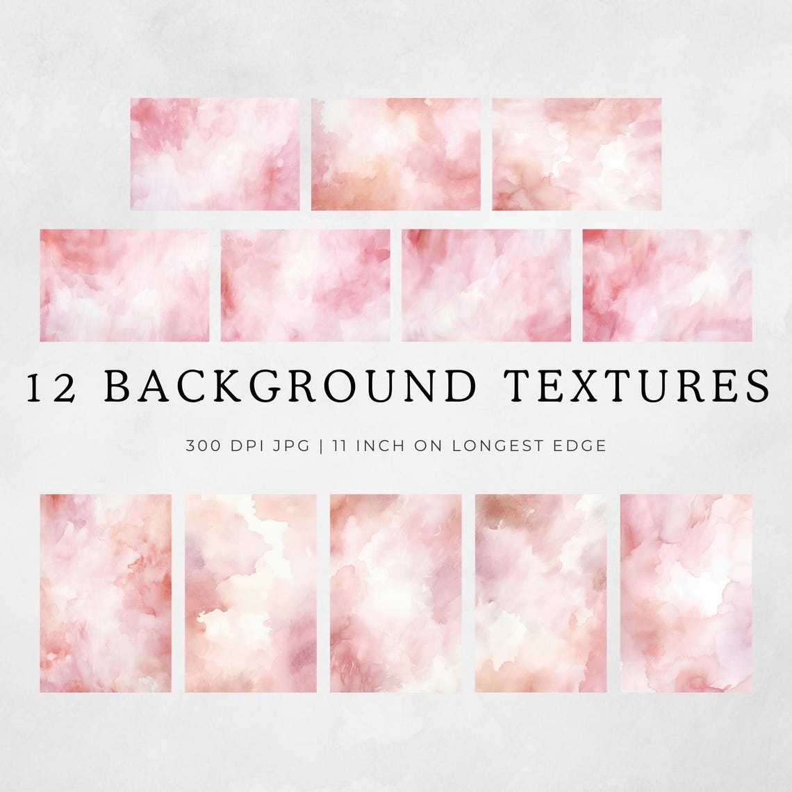 Pastel Pink Watercolor Texture Backgrounds, Blush Watercolor Washes ...