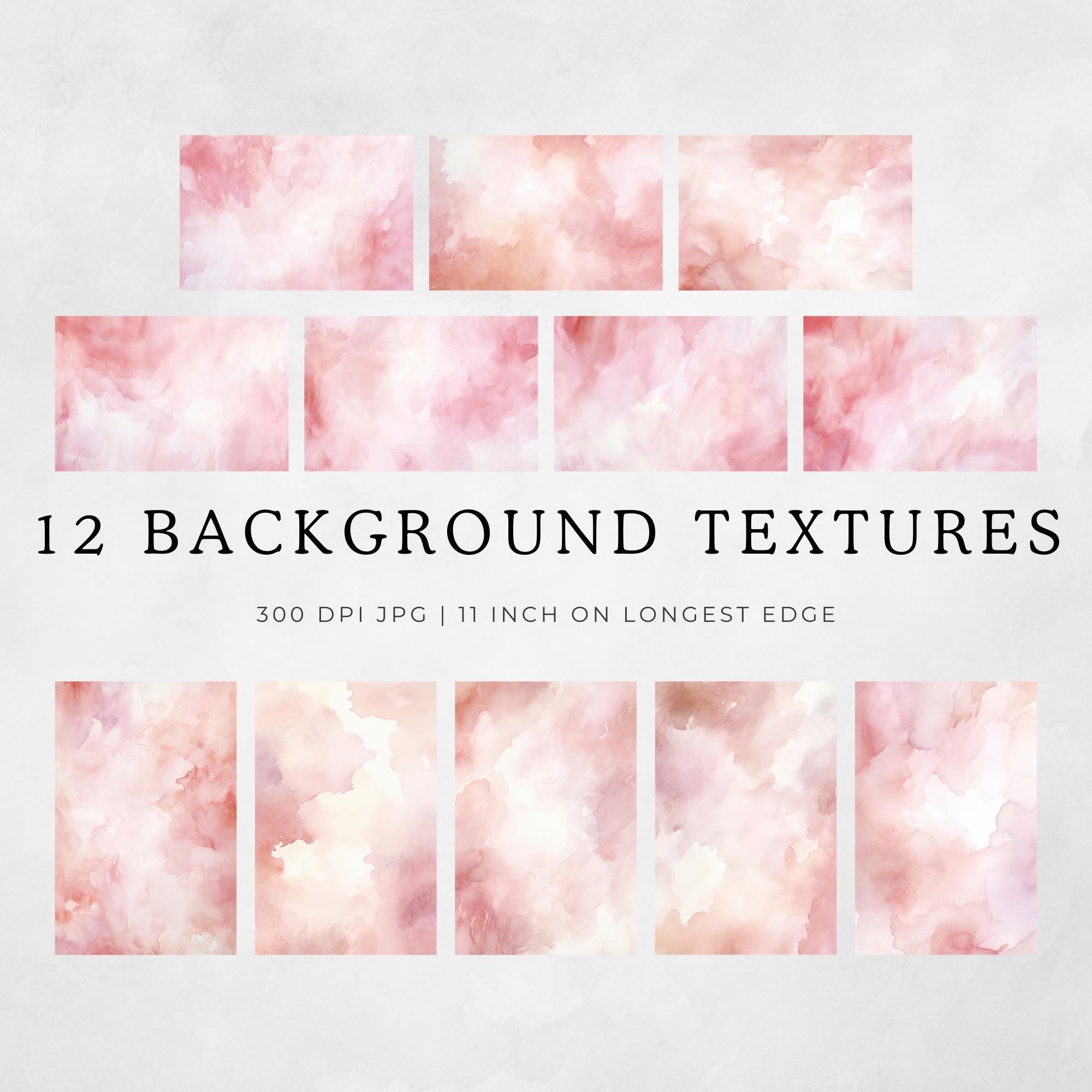 Pastel Pink Watercolor Texture Backgrounds, Blush Watercolor Washes ...
