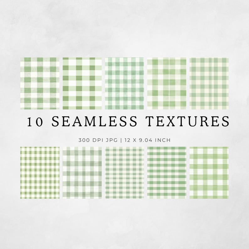 Sage Green Gingham Pattern Digital Paper, Plaid Background Texture ...