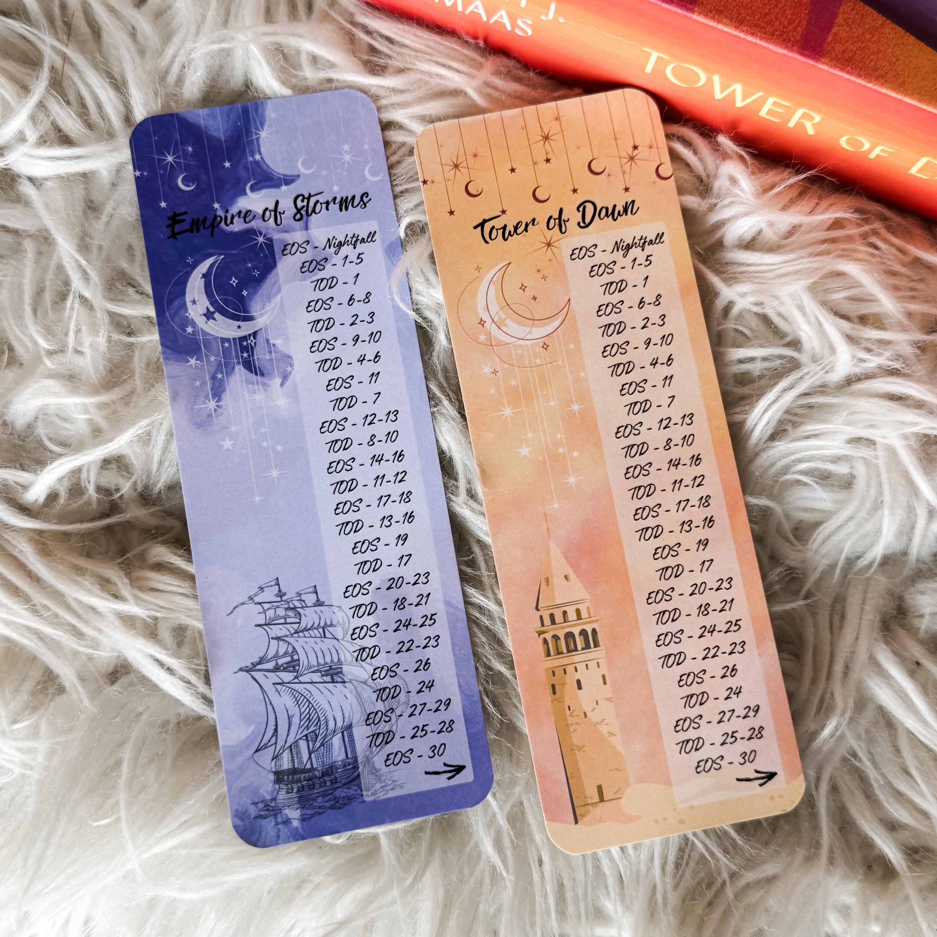 Officially Licensed Tandem Read Throne of Glass Bookmarks | Empire of ...