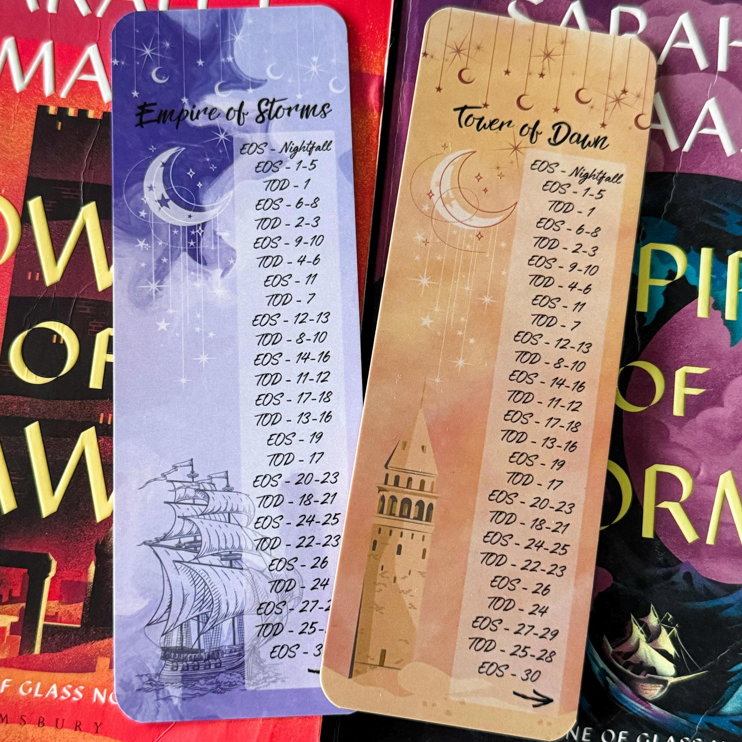 Officially Licensed Tandem Read Throne of Glass Bookmarks | Empire of ...