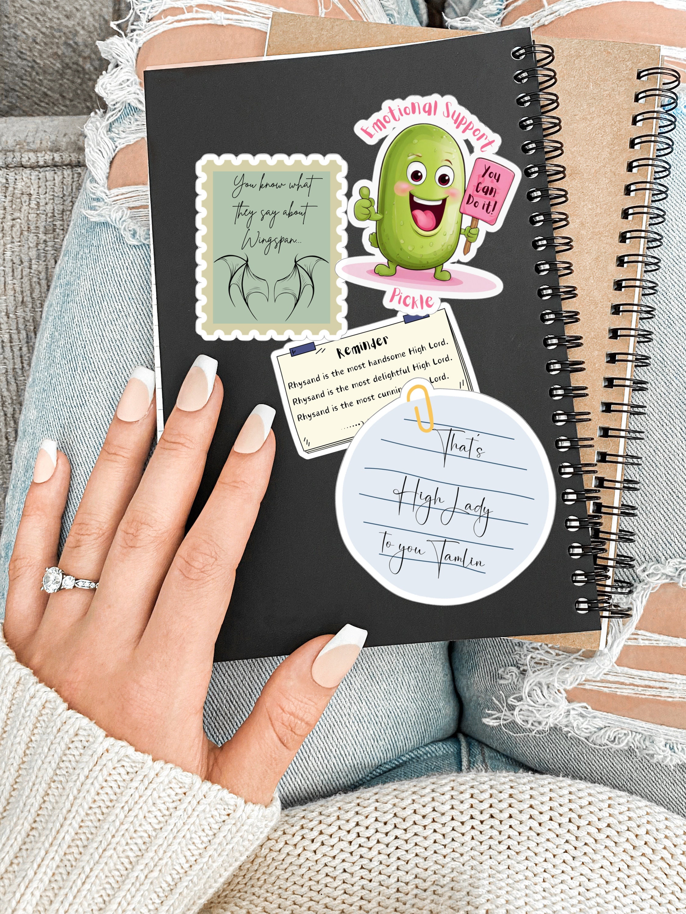 CUSTOM 6 Bookish Stickers, Fantasy Book Lovers, Romance Kindle Stickers ...