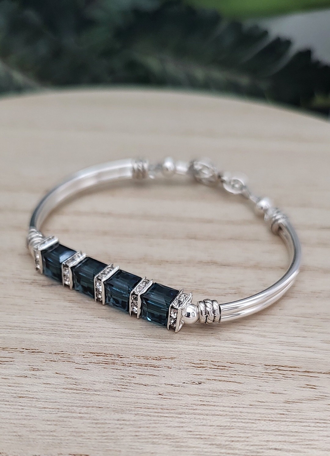 Silver Crystal Bracelet Silver Jewelry Gemstone Jewelry Anniversary ...