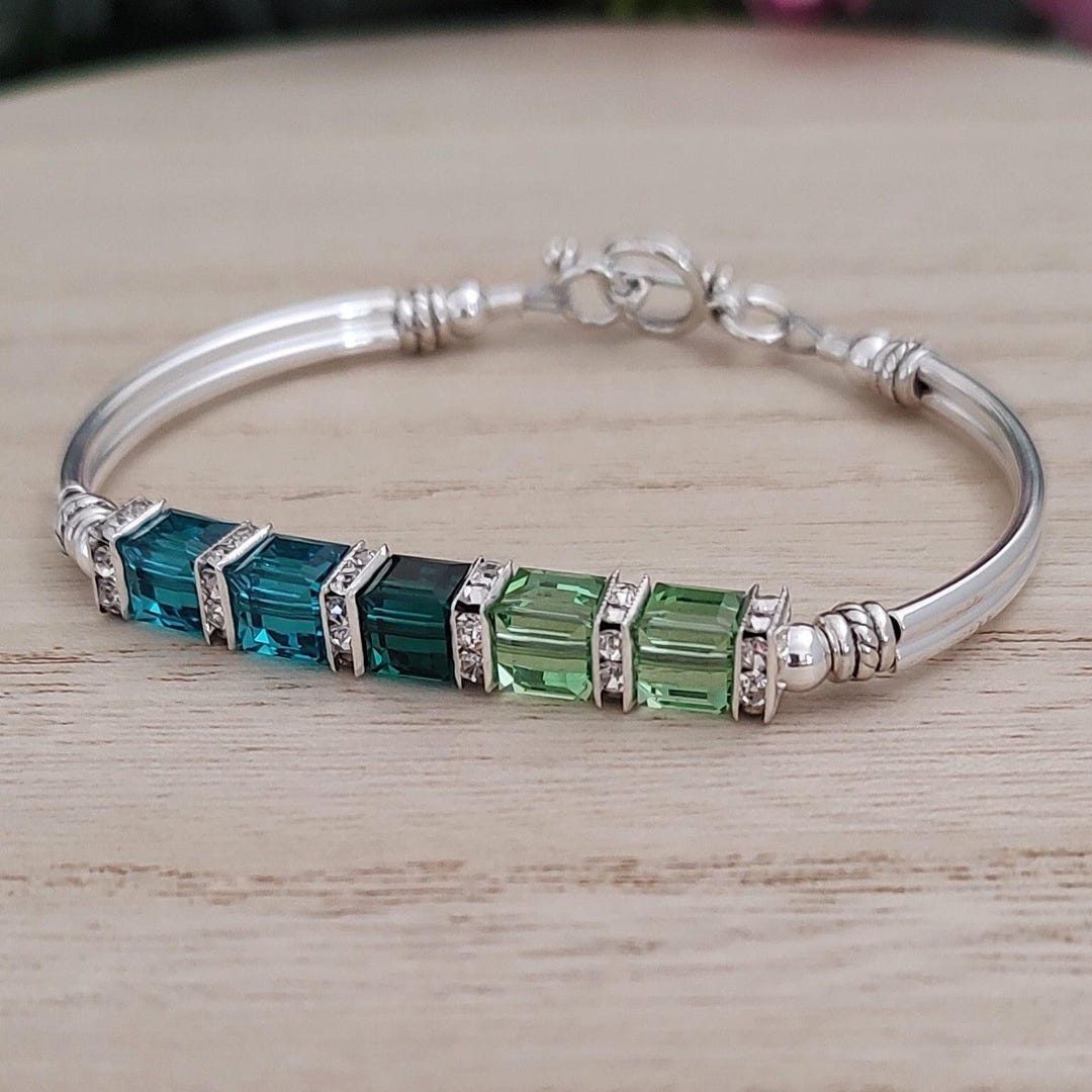 Custom Birthstone Bracelet for Grandmother Family Birthstone Bracelet ...