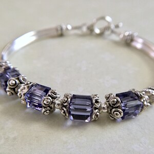 June Birthstone Bracelet, Bridesmaid Bracelet, Wedding Bracelet, Purple ...