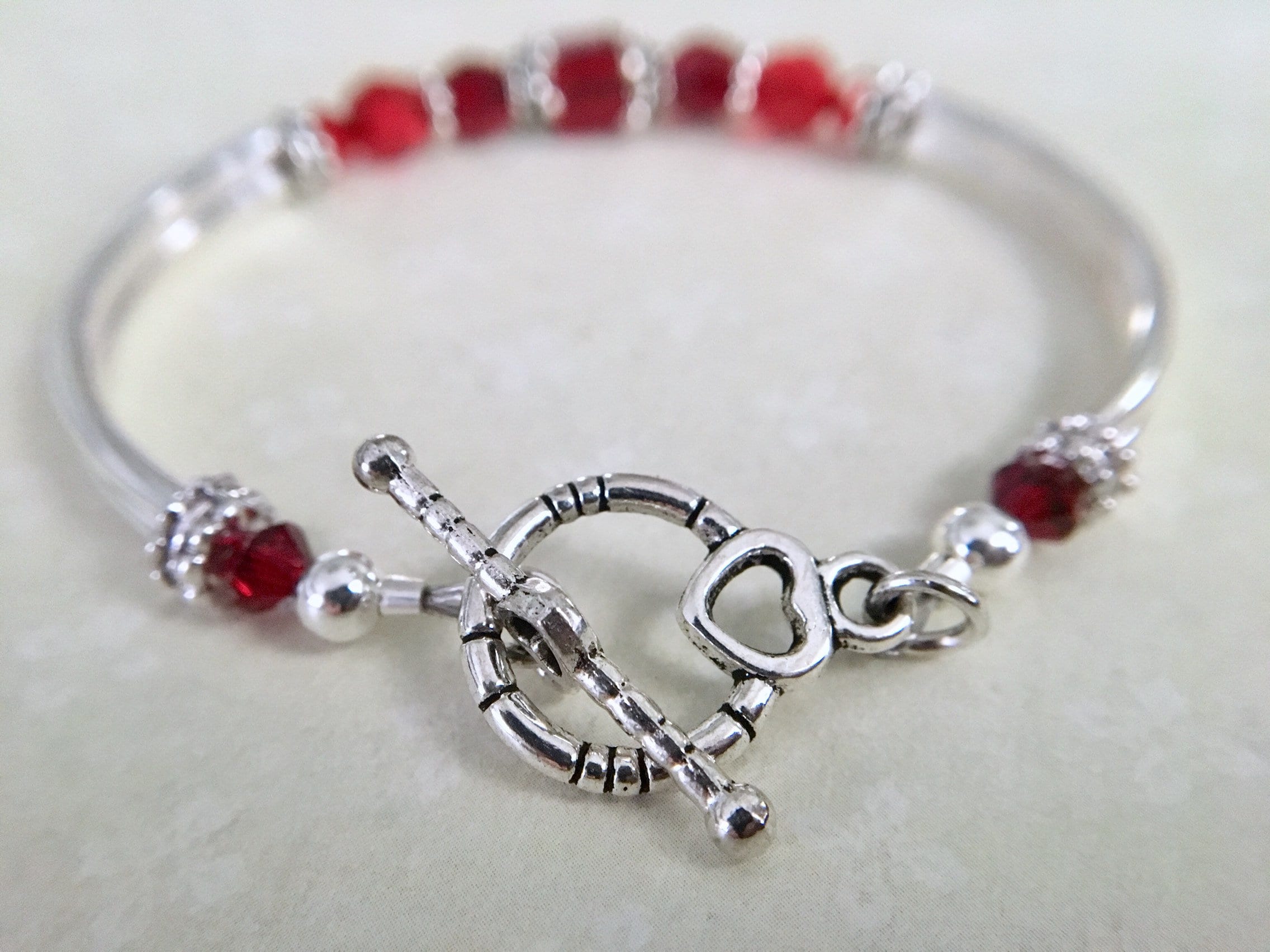 Ruby Red Bracelet, July Birthstone Jewelry, Birthday Gift, Bridesmaid ...