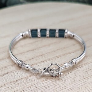 Silver Crystal Bracelet Silver Jewelry Gemstone Jewelry Anniversary ...