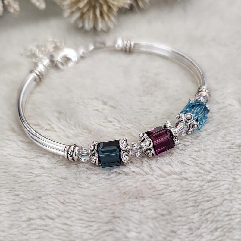 Silver Mom Bracelet - Etsy