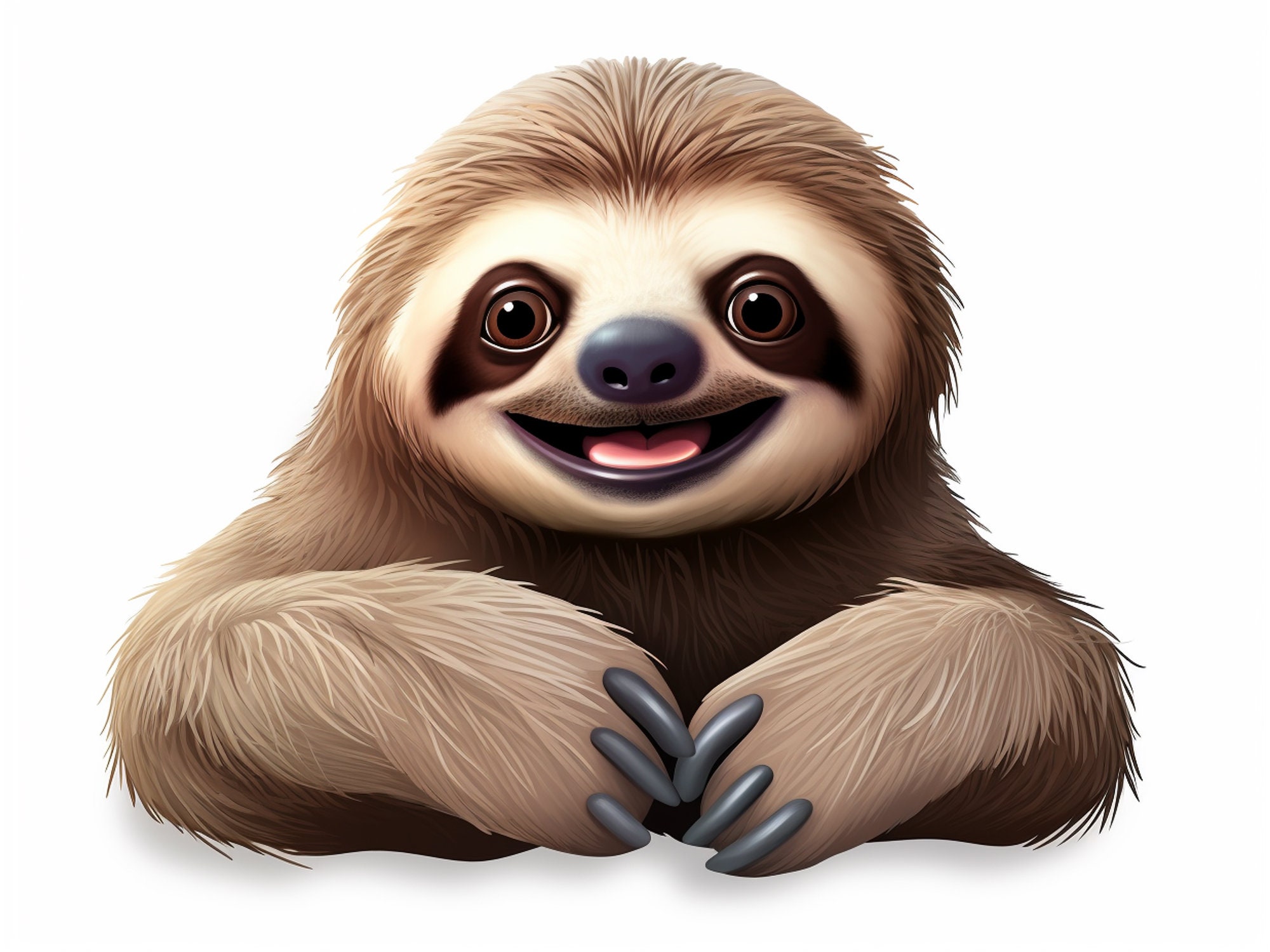 Jungle Serenity Transparent Sloth PNG for Nature Themes - Etsy