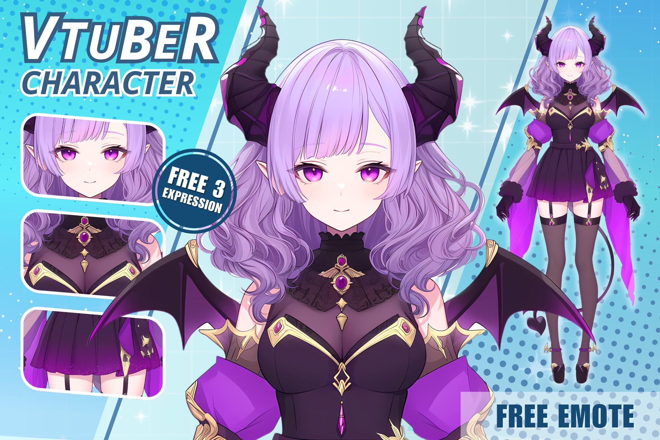 CUSTOM Vtuber Model for Commercial Use, Vtuber Character, Vtuber Design ...
