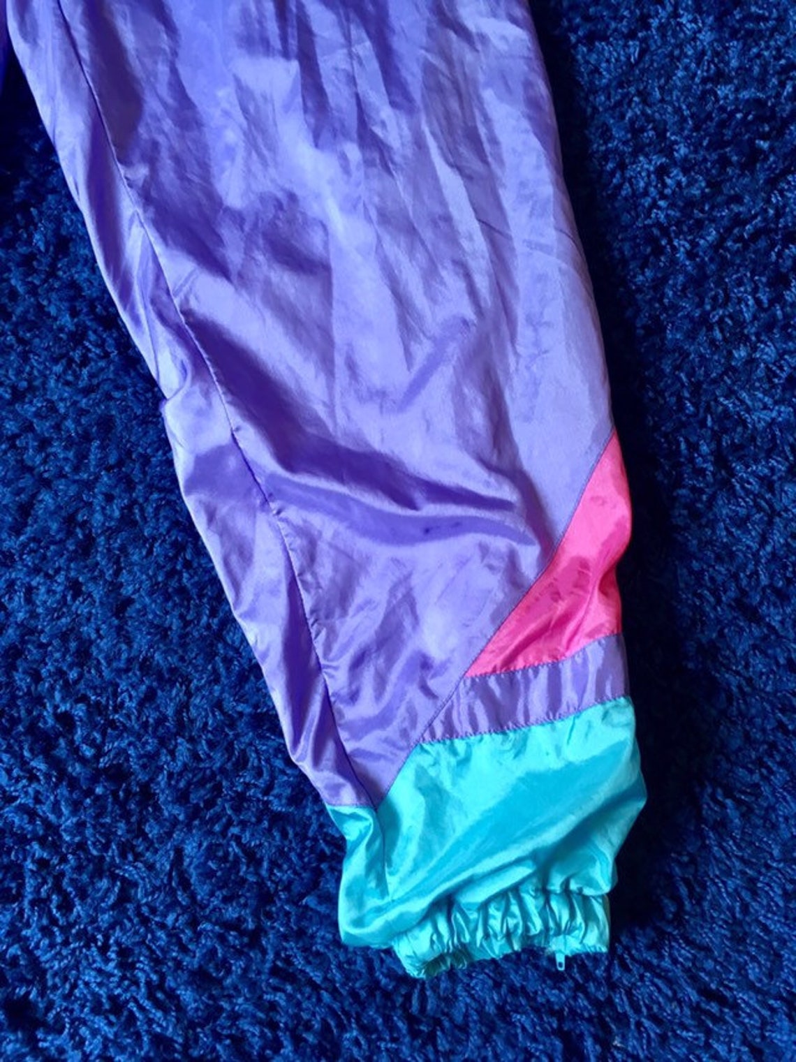 Colorful Sweatpants Purple/Teal/Pink 80s/90s Drawstring and | Etsy