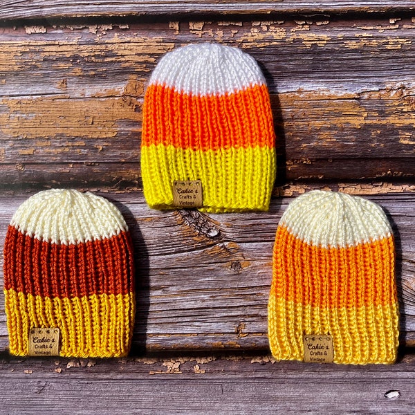 Candy Corn Beanie - Etsy