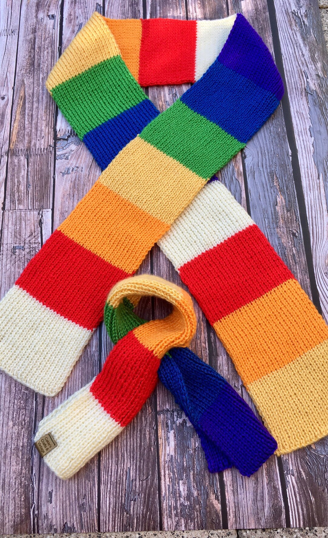 Retro Rainbow Scarf - Sizes for Kids and Adults - Etsy