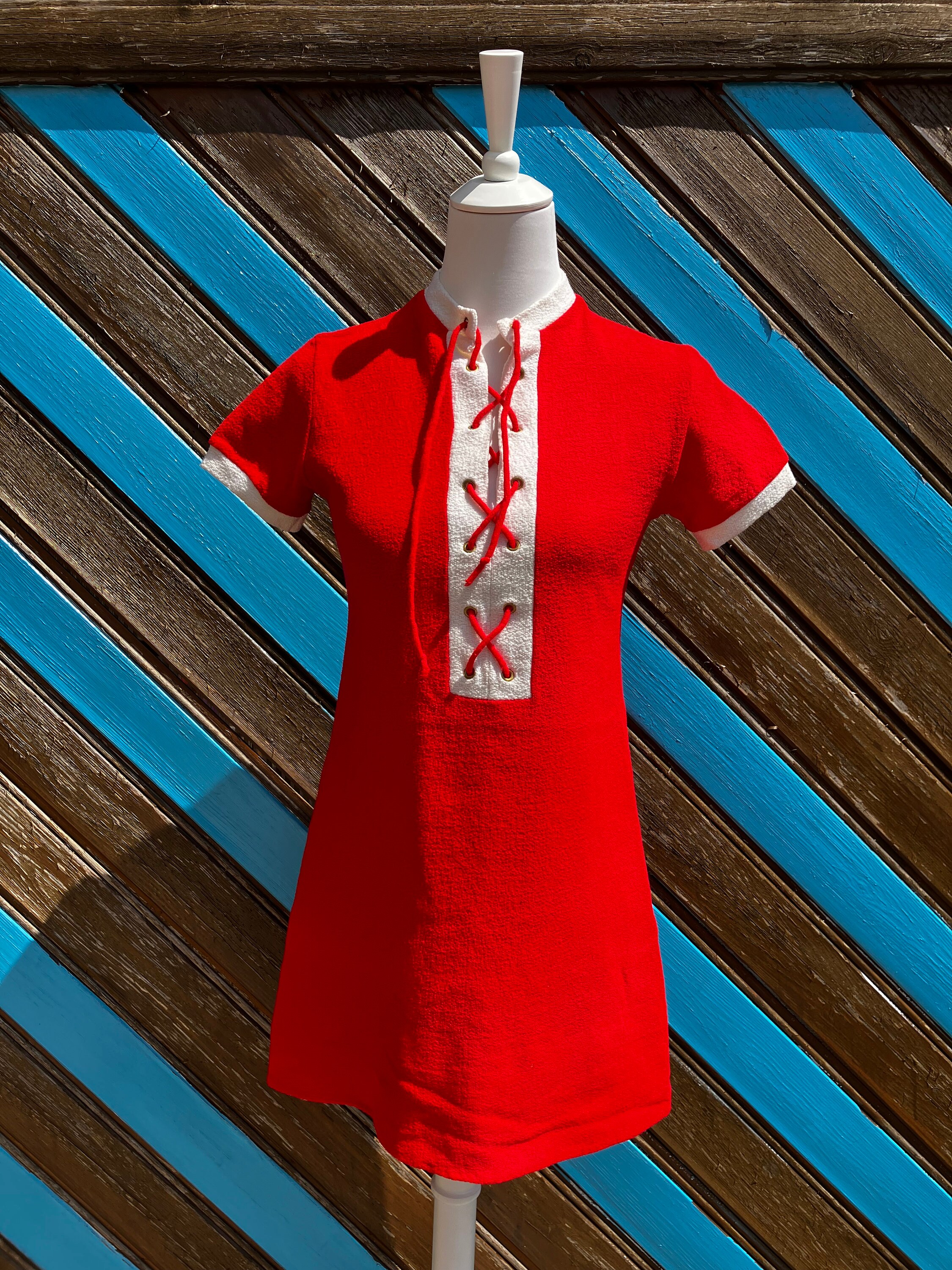 Red Mod Minidress - Etsy