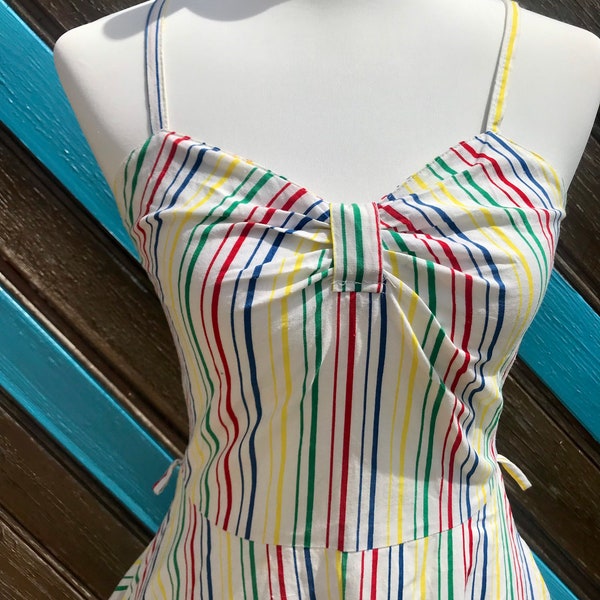 Rainbow Stripe Dress - Etsy