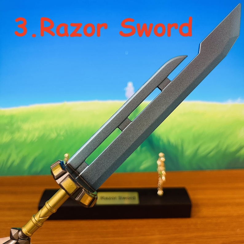 Zelda Sword Replica, Miniature Metal Weapon Model With Wooden Stand - Etsy