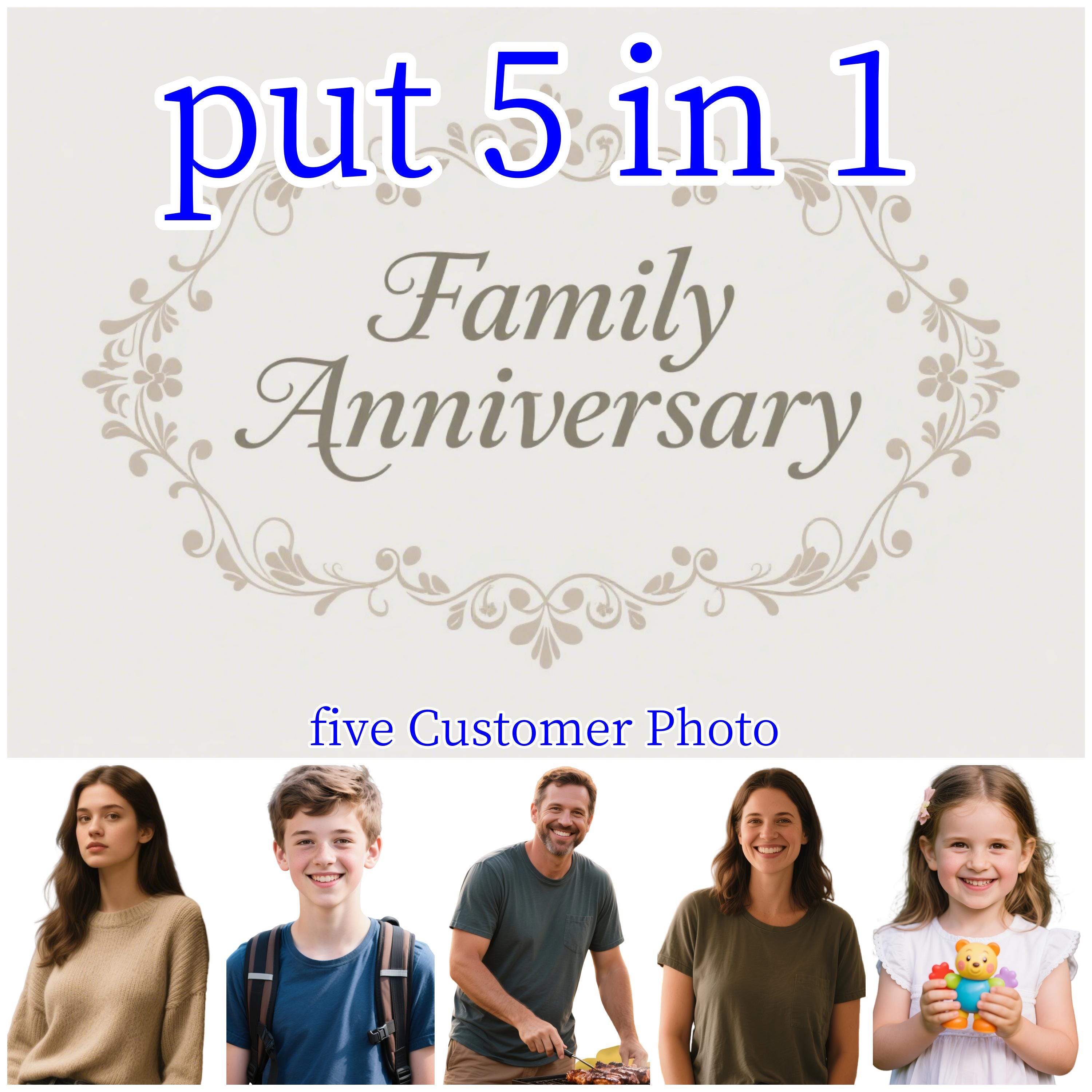 Custom Lenticular Photo: Animated Family Keepsake, 5-in-1 Morphing ...