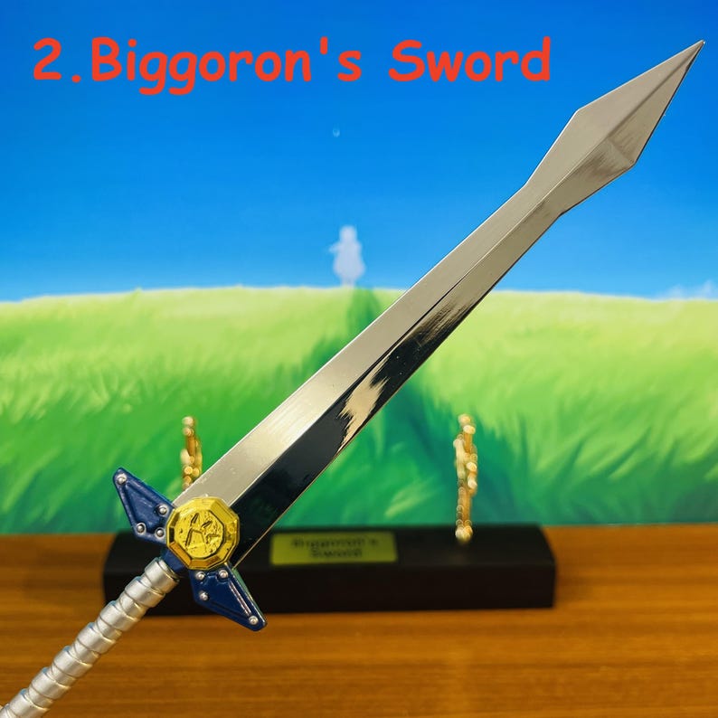 Zelda Sword Replica, Miniature Metal Weapon Model With Wooden Stand - Etsy