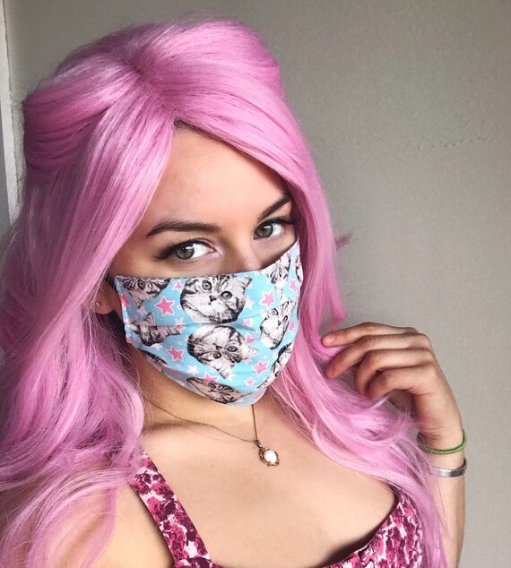 Kitty Cloth Face Mask TABBY Cat Face Mask Cute Doja Cat | Etsy