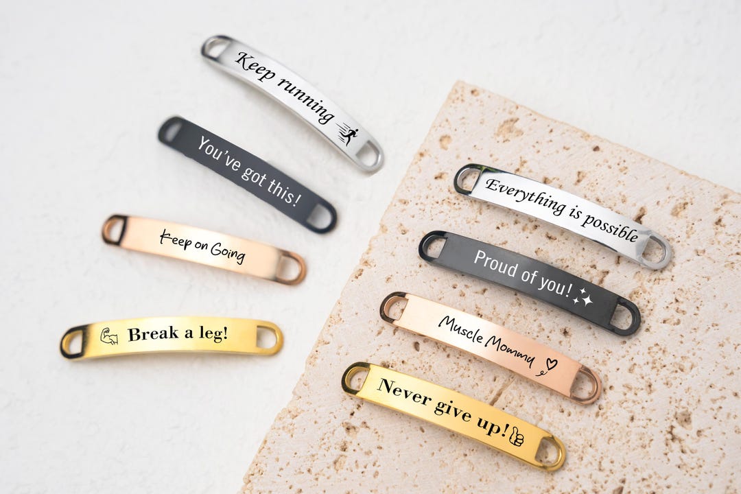 Personalized Metal Shoe Tags for Runners - Custom Laser Engraved Shoe ...