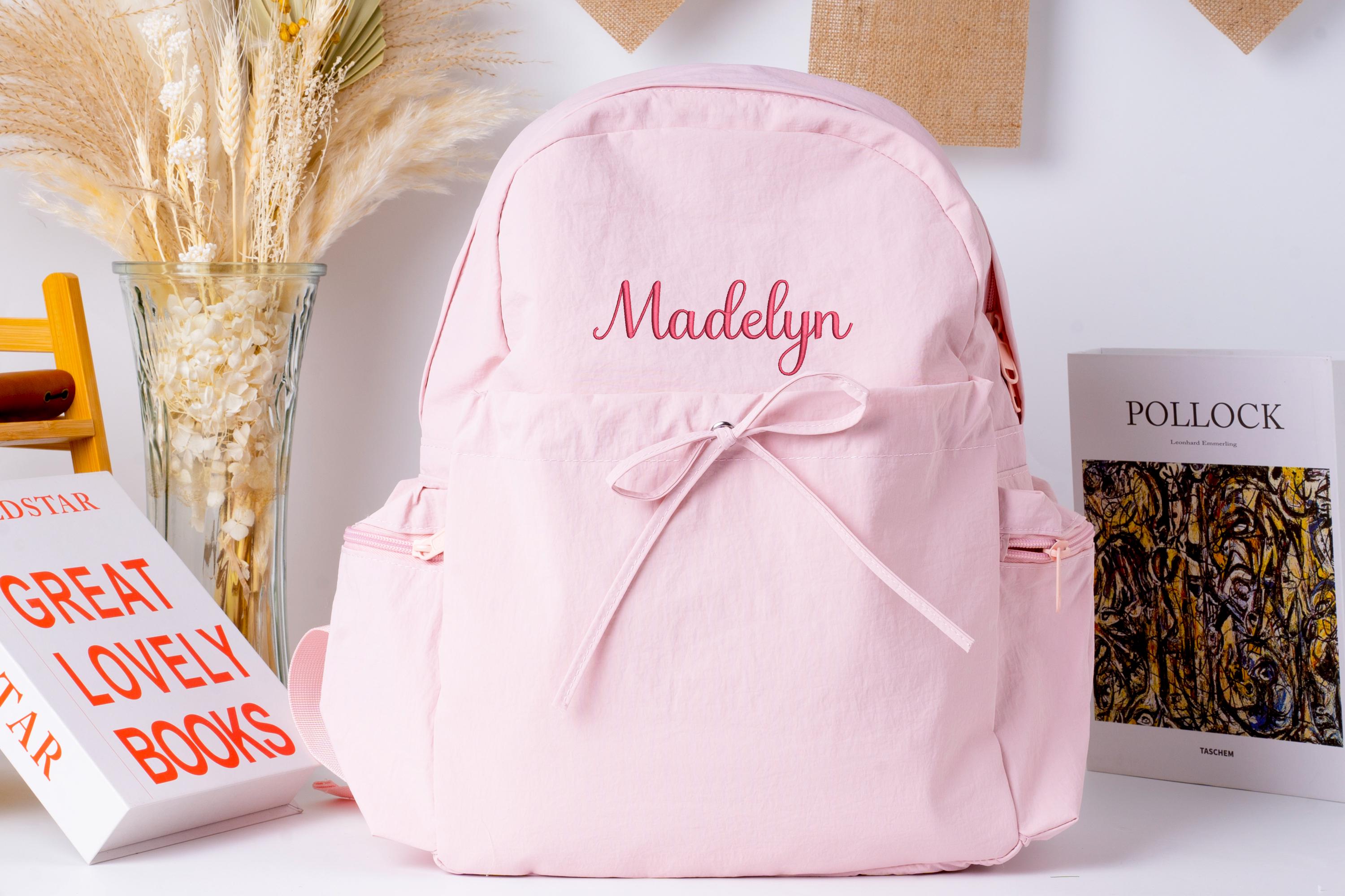 Personalized Pink Ballet Backpack - Cute Bow Dance Bookbag for Toddler ...