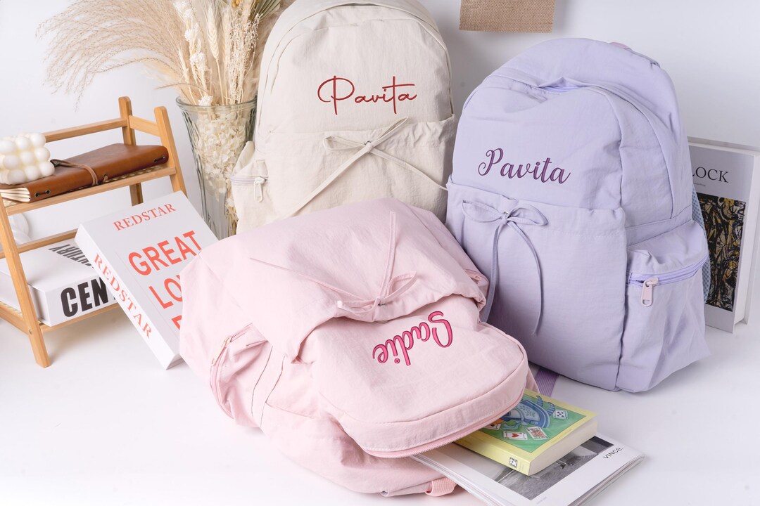 Personalized Embroidered Kids Backpack: Custom Name School Bag, Durable ...