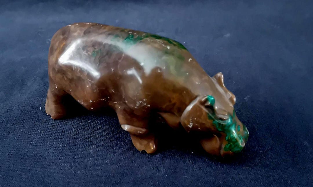 Stone Hand Carved Hippo - Etsy