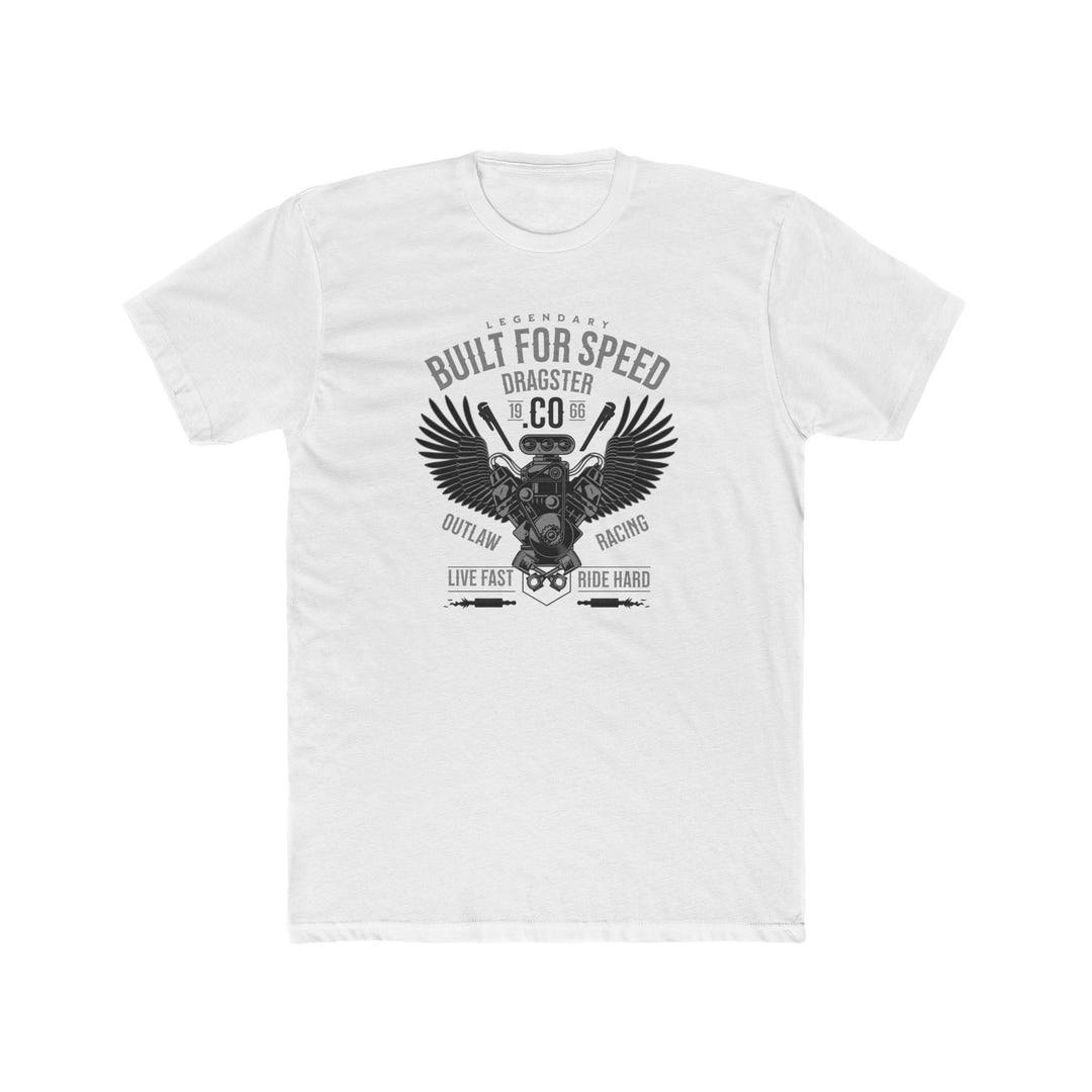 Vintage Racing Graphic Tee, Built for Speed Shirt, Live Fast Ride Hard ...