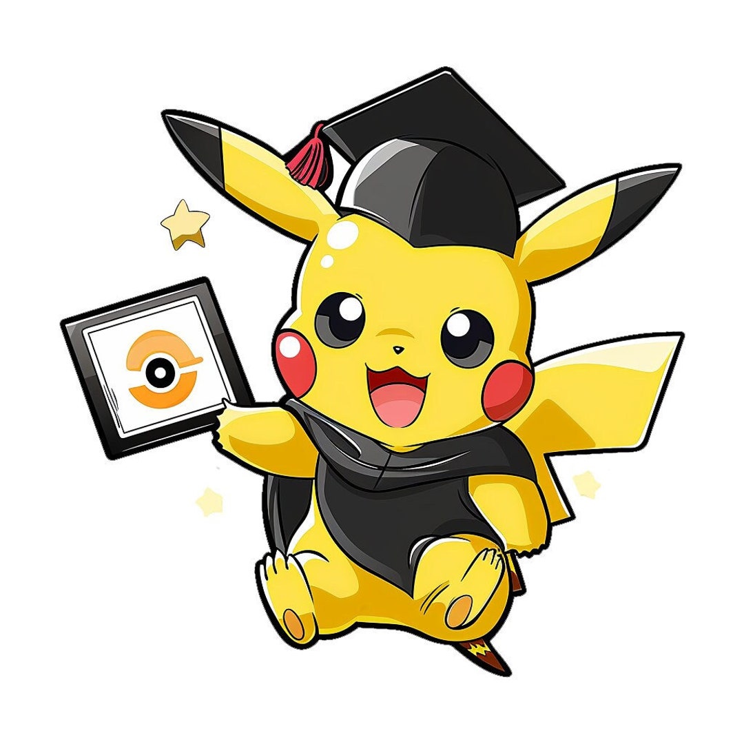Pikachu Graduation Png Graduation Png Pikachu Png Happy Graduation Cap and Gown Instant Download ...