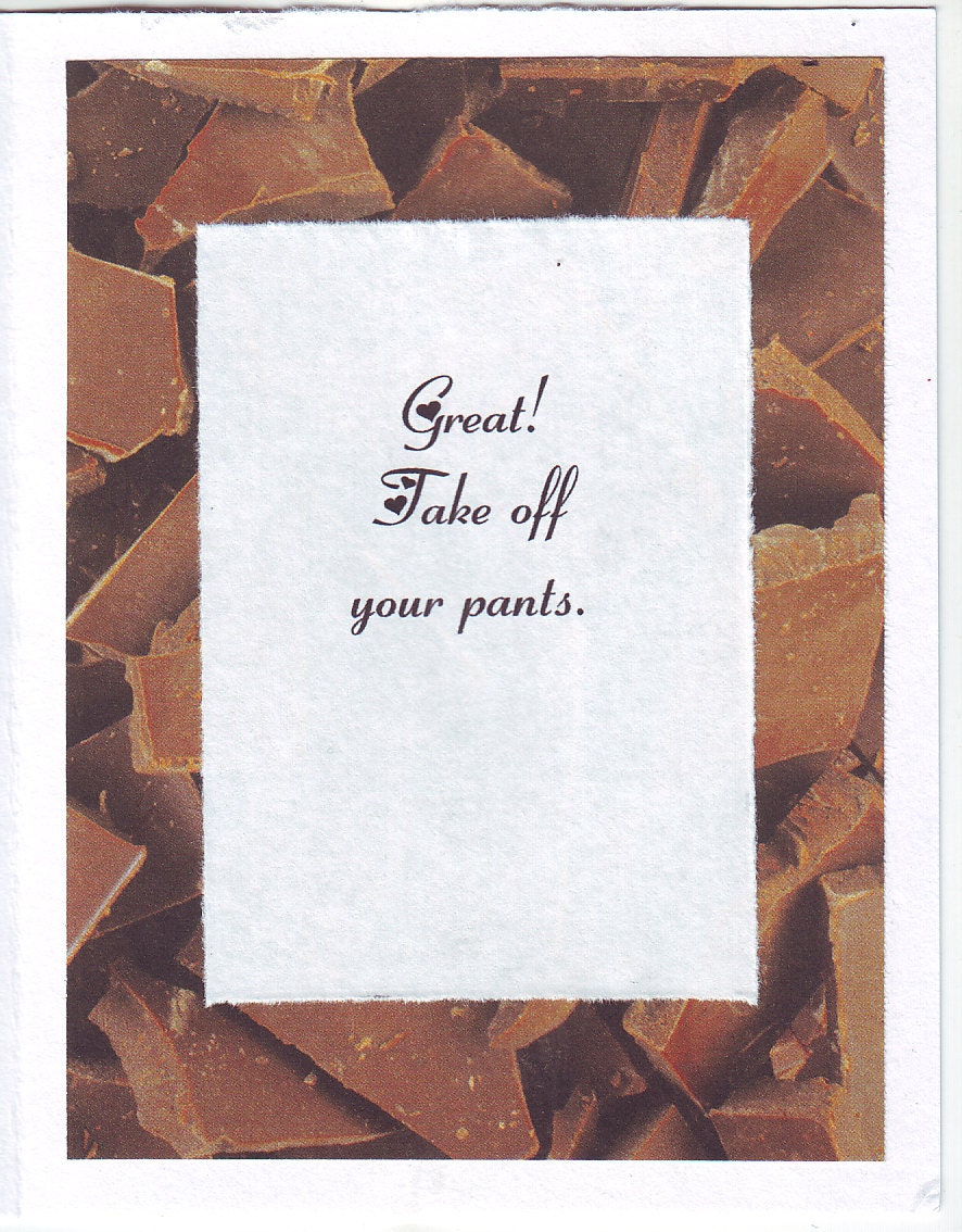 Handmade Inappropriate Valentine (chocolate Chunks) - Etsy