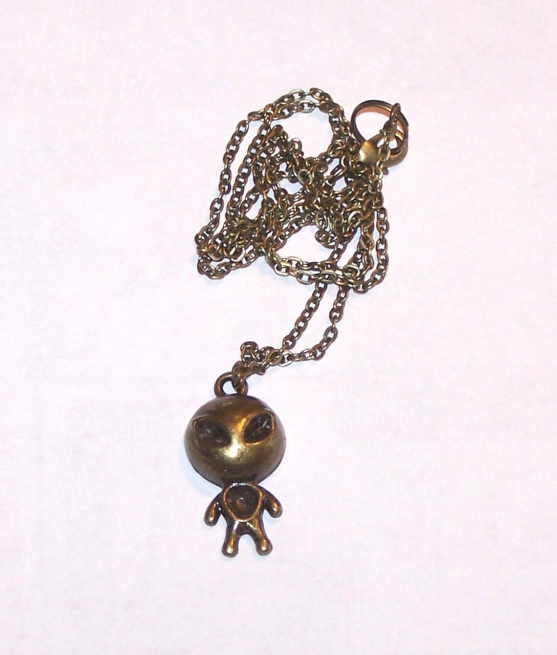 Bronze Alien Necklace - Etsy